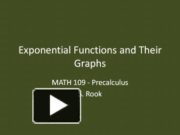 Exponential Functions and Their Graphs presentation | free to view