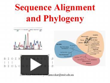 Sequence Alignment and Phylogeny presentation | free to view