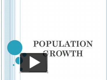 POPULATION GROWTH presentation | free to download