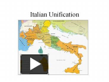 PPT – Italian Unification PowerPoint presentation | free to download ...