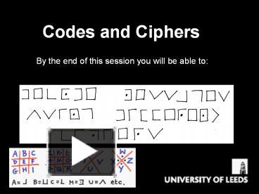 Codes and Ciphers presentation | free to download