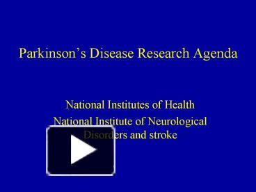 PPT – Parkinson PowerPoint presentation | free to view - id: 70aca-ZDc1Z
