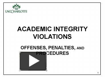 ACADEMIC INTEGRITY VIOLATIONS presentation | free to download