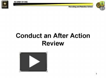 PPT – Conduct an After Action Review PowerPoint presentation | free to ...