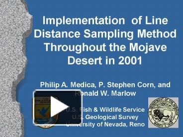 PPT – Implementation of Line Distance Sampling Method Throughout the ...