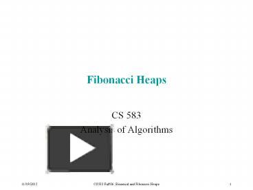 Fibonacci Heaps presentation | free to download