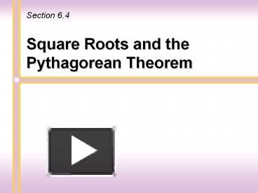 Square Roots and the Pythagorean Theorem presentation | free to download