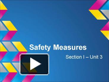 Safety Measures presentation | free to view