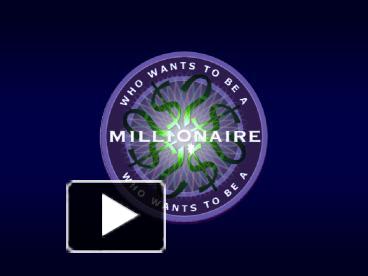 WWTBAM presentation | free to download