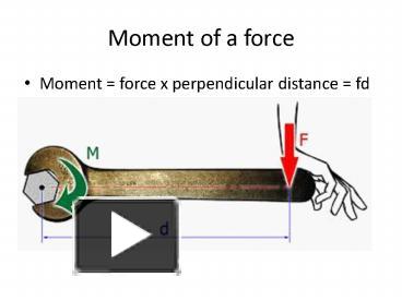 Moment of a force presentation | free to view