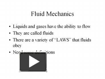 Fluid Mechanics presentation | free to download