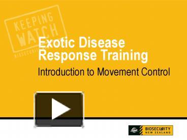 Introduction to Movement Control presentation | free to view