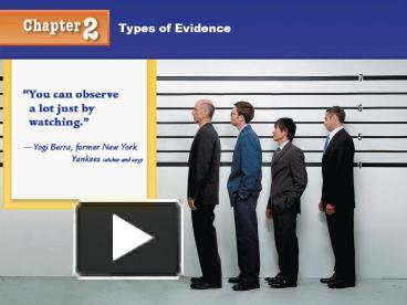 PPT – Types of Evidence PowerPoint presentation | free to view - id ...