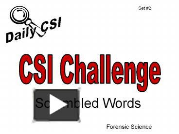 Scrambled Words presentation | free to download