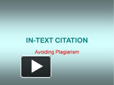 IN-TEXT CITATION presentation | free to download