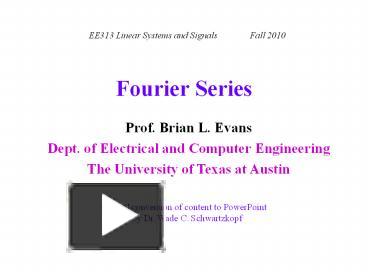 Fourier Series presentation | free to download