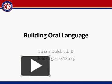 Building Oral Language presentation | free to download