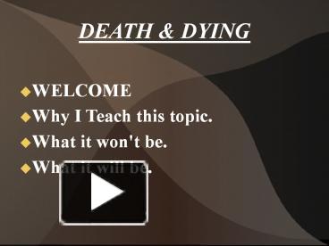 PPT – DEATH%20 PowerPoint presentation | free to download - id: 71391a ...