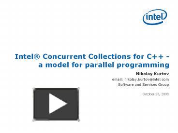PPT – Intel PowerPoint presentation | free to download - id: 7149ac-YzllN