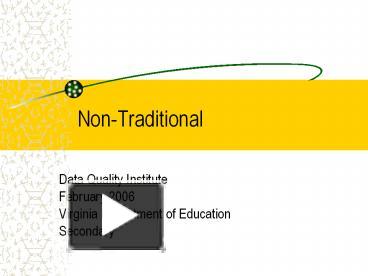 Non-Traditional presentation | free to download