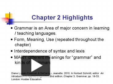 PPT – Chapter 2 Highlights PowerPoint presentation | free to view - id ...
