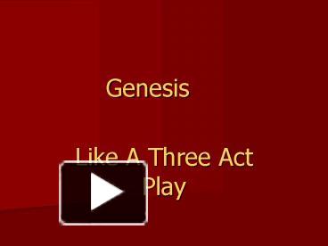 PPT – Genesis PowerPoint presentation | free to view - id: 715b44-ZmYwM
