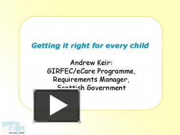 Getting it right for every child presentation | free to view