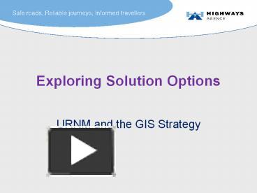 Exploring Solution Options presentation | free to view