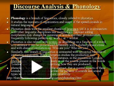 Discourse Analysis presentation | free to download
