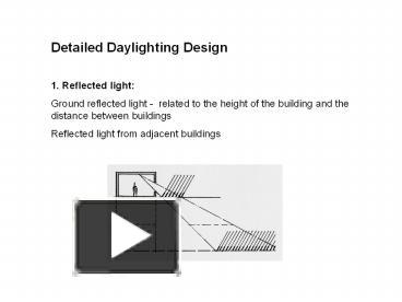 Detailed Daylighting Design presentation | free to view
