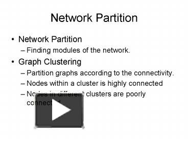 Network Partition presentation | free to download