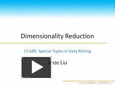PPT – Dimensionality Reduction PowerPoint presentation | free to ...