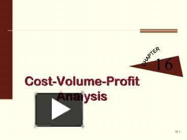 Cost-Volume-Profit Analysis presentation | free to download