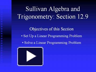 PPT – Sullivan Algebra and Trigonometry: Section 12.9 PowerPoint ...