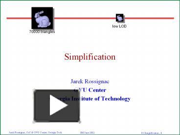 Simplification presentation | free to download
