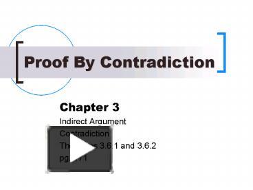 PPT – Proof By Contradiction PowerPoint presentation | free to download ...