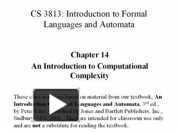 CS 3813: Introduction to Formal Languages and Automata presentation ...