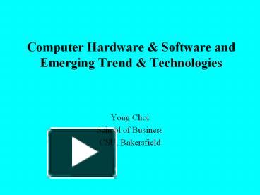 PPT – Computer Hardware PowerPoint presentation | free to view - id ...