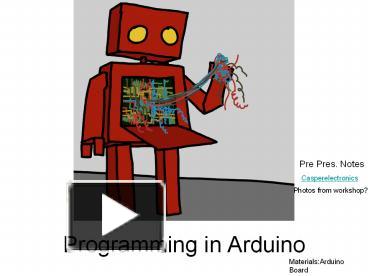 Programming in Arduino presentation | free to download