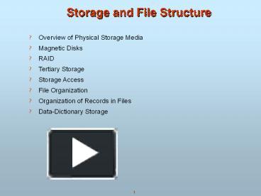 Storage and File Structure presentation | free to download