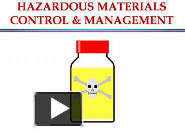 HAZARDOUS MATERIALS CONTROL presentation | free to download
