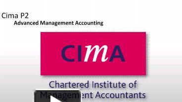 CIMA P2 Exam Study Guide presentation | free to download
