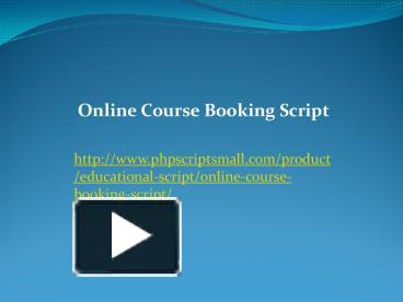 PPT – Course Schedule script PowerPoint presentation | free to download ...