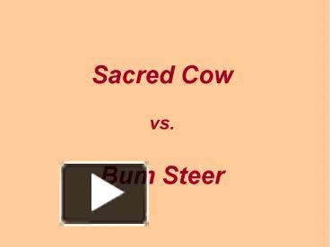 Sacred Cow presentation | free to download
