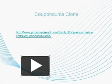PPT – Readymade Coupon Script PowerPoint presentation | free to ...