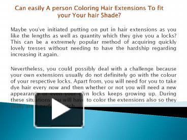 hair coloring presentation | free to download