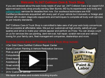 PPT – collision repair PowerPoint presentation | free to download - id ...