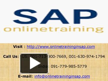 PPT – SAP ABAP Training Course Online and Placement - Online Training ...