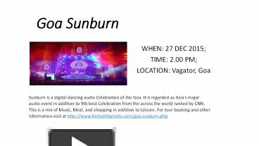 PPT – Goa Sunburn PowerPoint presentation | free to download - id ...