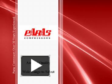 PPT – Compressor manufacturers ,Compressor exporters india PowerPoint ...